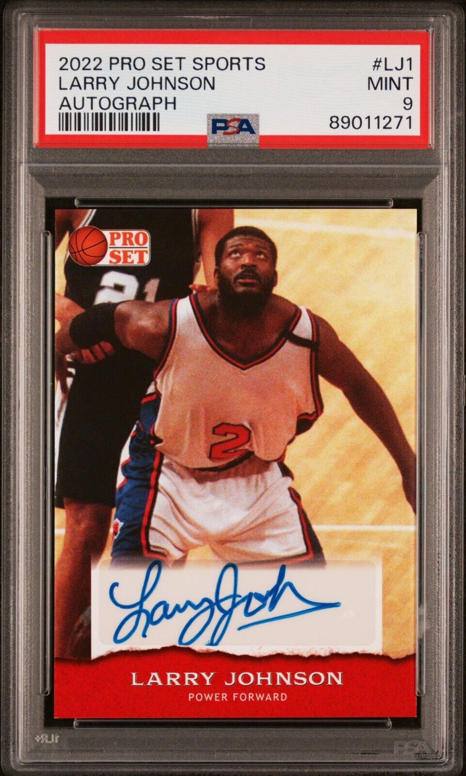 2022 Leaf Pro Sets Sports NBA AUTOGRAPH Larry Johnson Graded PSA 9 ...
